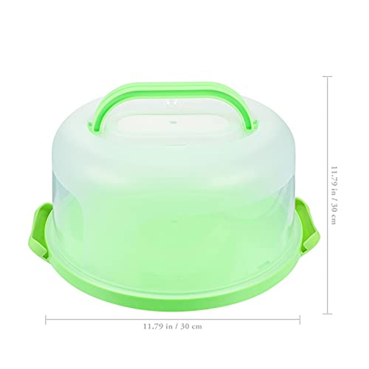 DOITOOL Plastic Moon Cake Boxes Mini Cake Box Round Cake Carrier Holder Cake Dome Box Portable Pie Saver Cupcake Container Cake Transporter for Cake Cupcake Green Cupcake Container Muffin Containers