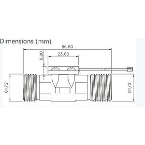 ERSIQI Flow switch Water flow sensor switch for tankless Water Heater hot tub water Pool bathtub Sundance Spa Magnetic water flow switch G1/2 Water Flo control Sensor switch