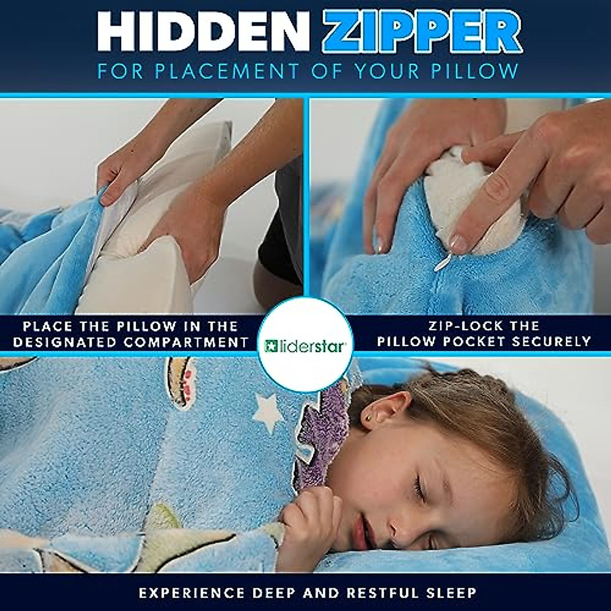 Dinosaur Sleeping Bags – Cozy Sleeping Bag for Boys Girls Aged 2-12 – Glow in The Dark Dinosaur Design – Ultra-Soft and Comforting Kids Sleeping Bag – 33 x 66-inch