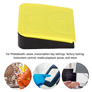 USB Single Foot Switch Control, One Key Programmable Computer Keyboard Action Pedal HID with 3 Connection Mode Bluetooth Foot Pedal Switch Gaming