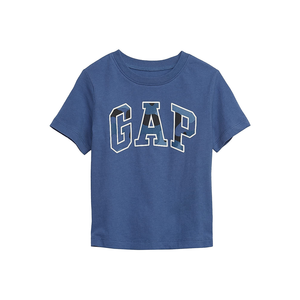GAP Baby Boys Short Sleeve Logo T-Shirt T Shirt, Comet Blue, 3-6 Months US