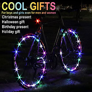 Sumree LED Bike Wheel Lights,2-Tire Pack USB Rechargeable Bike Lights with Batteries Included, Best Bicycle Lights - Stocking Stuffer Birthday Gift for Kids, Girls, Boys, Adults