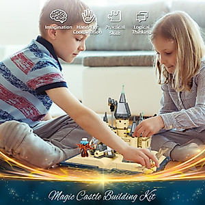 Magic Harry Castle Book Building Block Set, STEM Toys Birthday for Boys Girls Aged 8-14, Compatible with Lego, Collectible and Display Model Potter Castle Building Kit for Adults Kids (727 PCS)