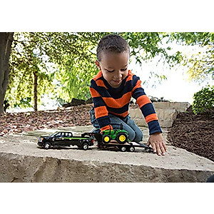 ERTL 1:32 Scale Ford F350 Pickup and John Deere Tractor Set - Includes Pickup, Tractor and Gooseneck Trailer - 17.25 x 3.2 x 4.5 inches - Ages 3+