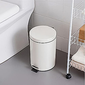 YITIANTIAN Wastebaskets 5 Liter Rectangular Hands-Free Kitchen Step Trash Can with Soft-, Bedroom, Kitchen, Craft Room, Office-Removable Lined Bucket Trash Can Bathroom Kitchen Bedroom