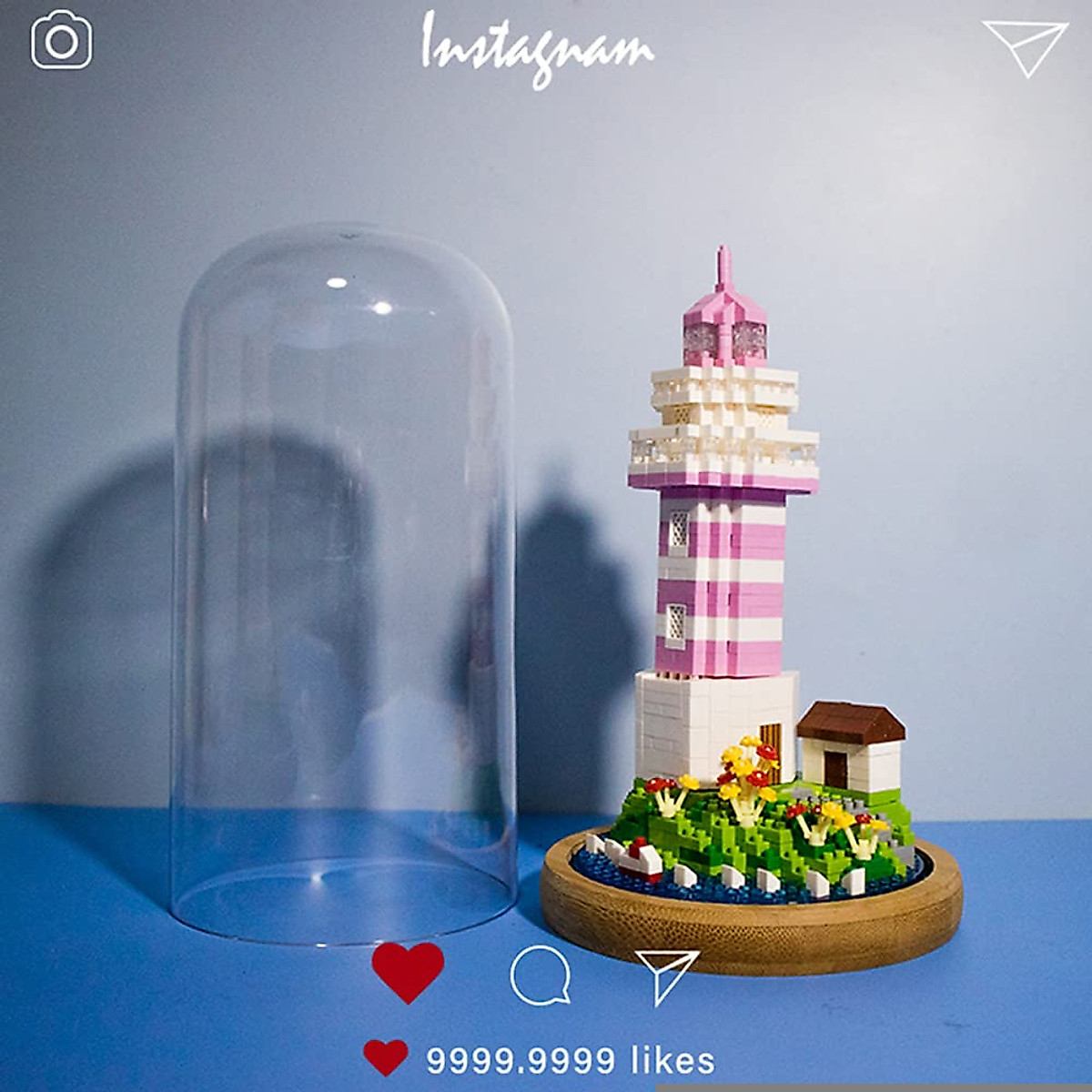 Uvini Building Blocks for Adults Lighthouse Building Kit Lighthouse Nautical Tabletop Beach Themed Ornaments Light Tower DIY Home Décor Decoration 797pcs (00888)