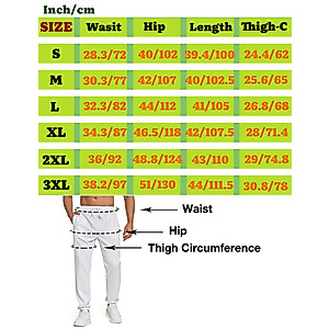 QINGXUN Sweatpants for Men Black Checkered Pants Men Lightweight Joggers Pants Drawstring Checkered Sports Pants with Pockets