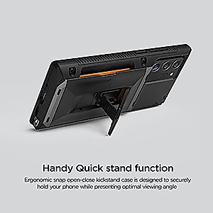 VRS DESIGN Damda Glide Hybrid Phone Case for Galaxy Note 20 Ultra, with [4 Cards] [Semi Auto] Premium Sturdy Card Wallet and Kickstand for Samsung Galaxy Note 20 Ultra 5G, 6.9 inch(2020) Black