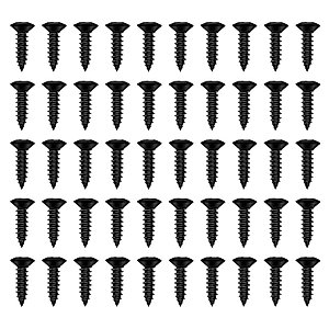 Electric Guitar Bass Pickguard Screws 3mm Pick Guards Scratch Plate Mounting Screws for Fender Strat ST Tele TL Stratocaster Telecaster Gibson LP Les Paul SG (Black)