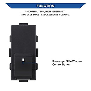 Obaee 2pcs Passenger Power Window Switch Control Button, Compatible with 2008-2011 Chevrolet HHR/2007-2013 Chevrolet Silverado/Suburban/GMC Sierra/Yukon/Buick Lucerne, Replaces 25877776 22895545