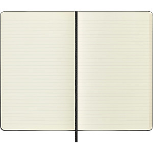 Moleskine Classic Notebook, Hard Cover, Large (5" x 8.25") Ruled/Lined, Black, 240 Pages