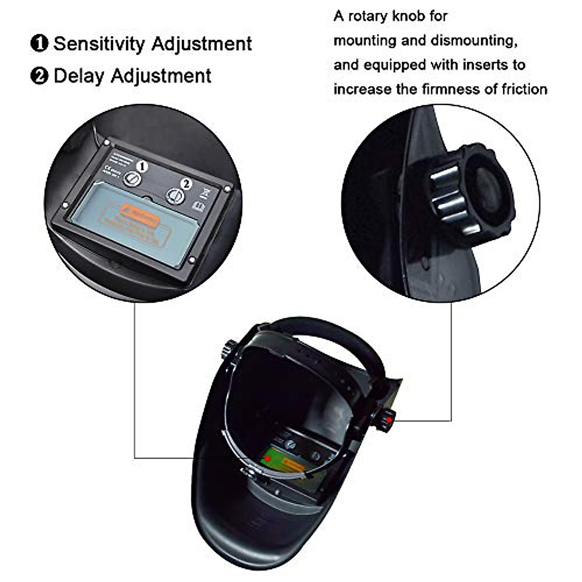 Welding Helmet, TEKWARE Solar Power Auto Darkening Welding Hood Welder Mask Breathable Grinding Helmets with Adjustable Shade Range 4/9-13