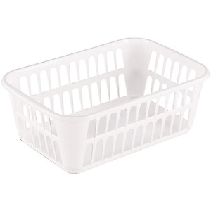 STERILITE Medium Plastic Basket, White, 1-Pack