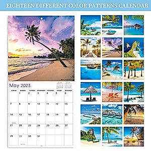 2023 Wall Calendar – Wall Calendar 2023-2024, 18 Months from Jan 2023 - Jun 2024, 12" x 24" (Open), 12" x 12" (Closed), 2023 Calendar with Daily Blocks, Perfect Calendar for Planning – Tropical Island