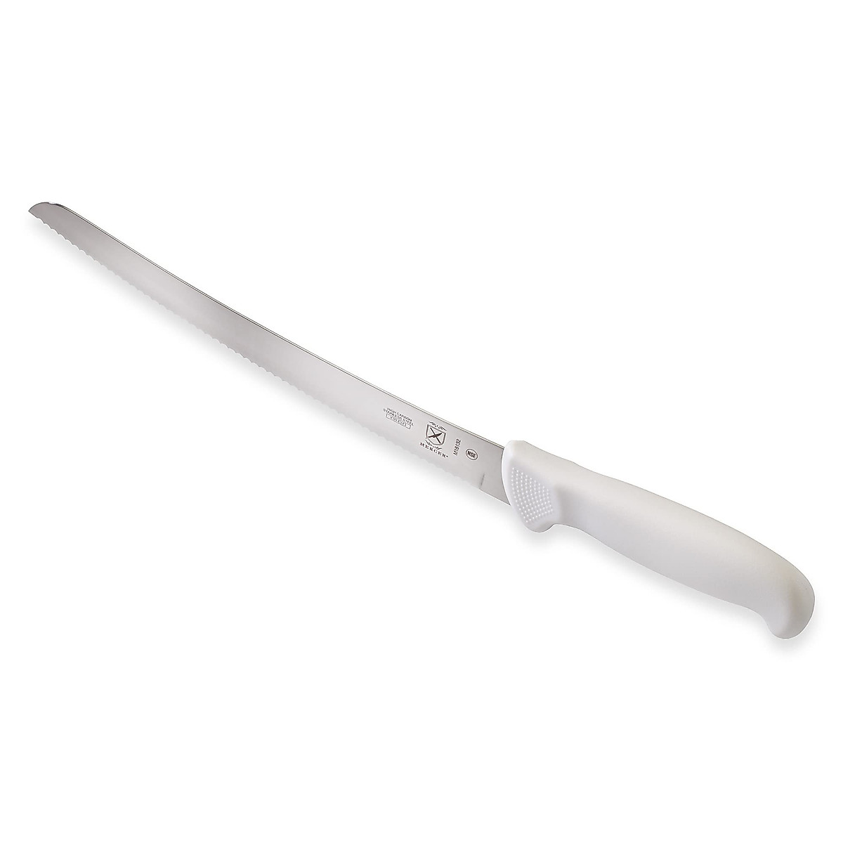 Mercer Culinary Ultimate White 10" Curved Wavy Edge Bread Knife, White