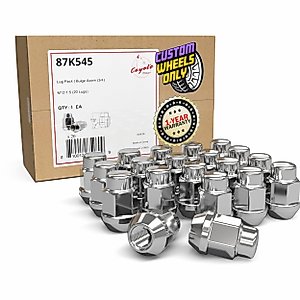 Wheel Accessories Parts 20 Pcs M12 x 1.5 12 x 1.5 Thread Bulge Acorn 35mm 1.38" Long Lug Nuts Chrome 3/4" 19mm Hex Fits Many Chevy Honda Passenger Cars | Toyota Pass Cars with Aftermarket Wheels