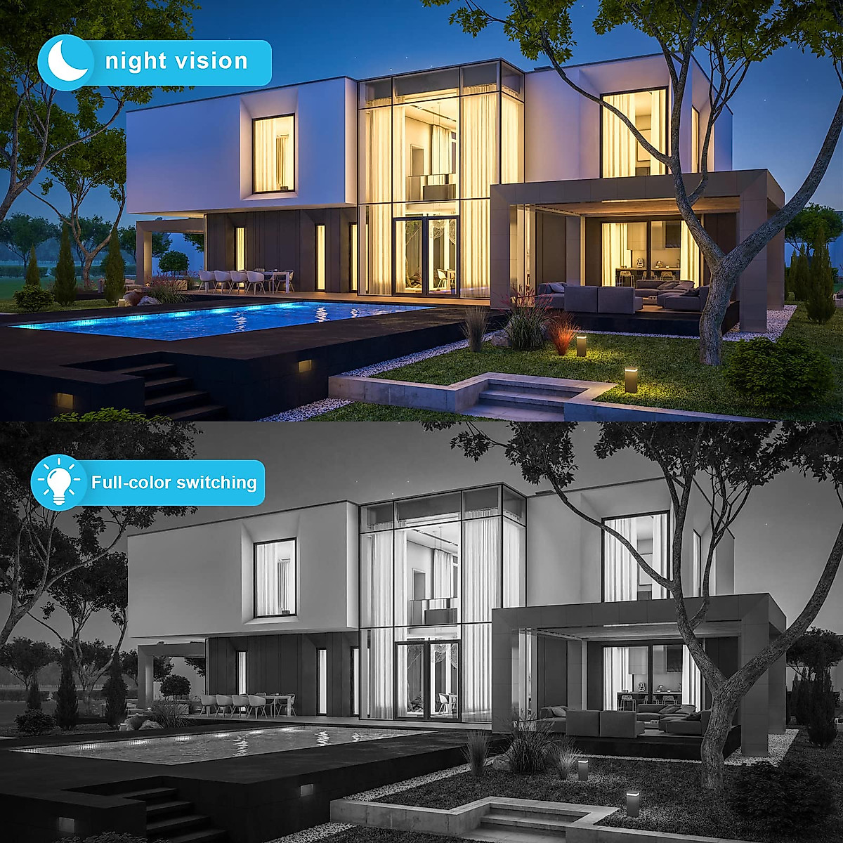 Auto Tracking WiFi IP Camera Pan Tilt Security Camera, 3MP 2K Dome Surveillance Cam, Two Way Audio Motion Detection Clear Night Vision IP66 Outdoor Waterproof by Tuya Smart App