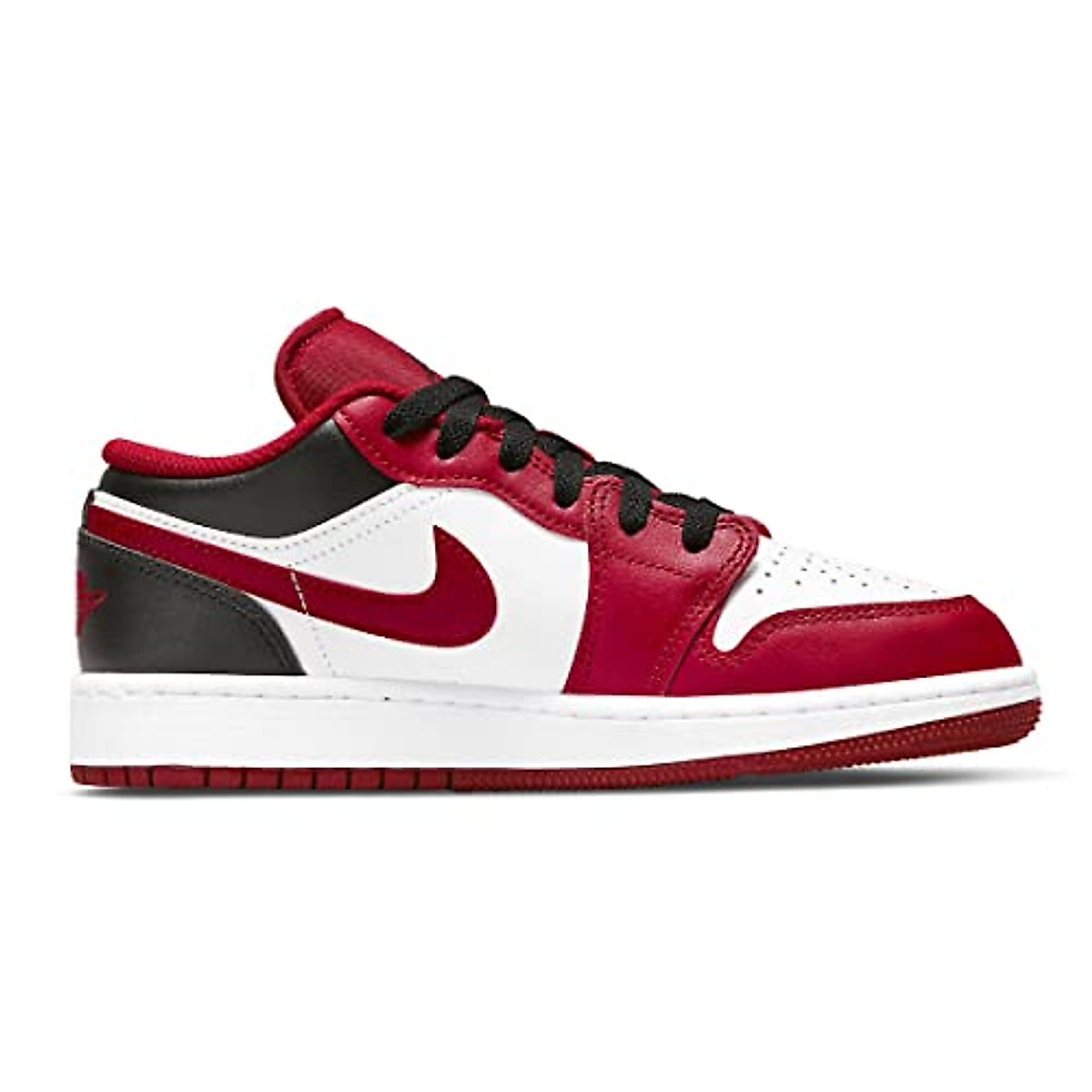 Jordan Boy's Air Jordan 1 Low (Big Kid) White/Gym Red/Black 4.5 Big Kid M