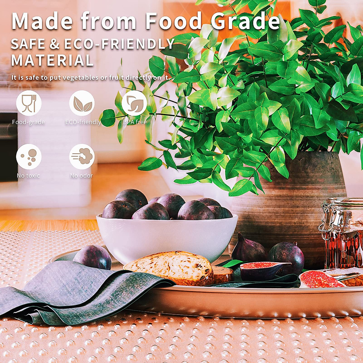 Shelf Liner, MAGORUI DIY Shelf Liners for Kitchen Drawer, Washable EVA Material Clear Cabinet Liner, Oil-Proof Water-Proof Drawer Liner for Cupboard, Refrigerator, Storage, Desk, 17.5'' x 118.1''