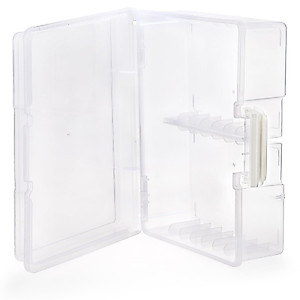 Goaste 4" x 6" Photo Cases and Clear Craft Keeper, 16 Inner Cases Plastic Storage Container Box, Extra Large Transparent Picture Organizer Boxes for Art Supplies, Stickers, Stamps, Seeds, Scrapbooking
