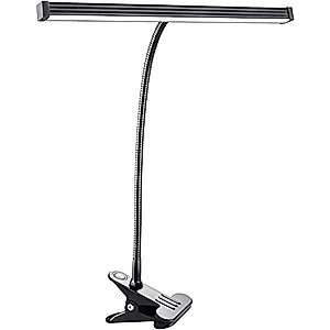 LED Desk Lamp with Clamp, CELYST Music Stand Light with Flexible Gooseneck, 3 Color Modes & 10 Brightness Levels Clip Lamp, 5W Clamp Light for Piano, Bed, Headboard, Drafting Table, Video Conferencing
