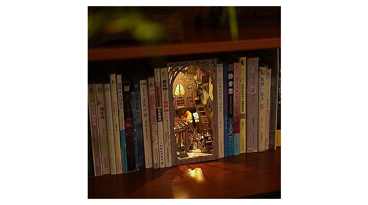 DIY Book Nook Kit | Wooden Puzzle with LED Light