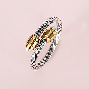 KELUBATU Adjustable Rings for Women Stainless Steel Cable Rings Mens and Womens Stackable Fashion Rings for Holiday Gifts Comes in a Jewelry Gift Box.