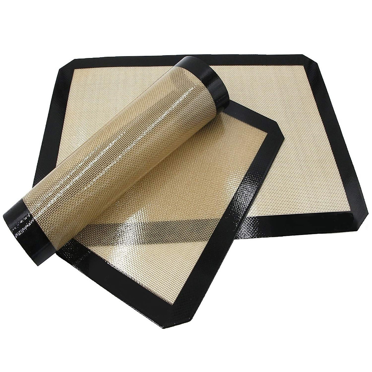Premium Non Stick Silicone Baking Mats Quarter Sheet Toaster Oven Liner Small,Set Of 2 Mats (Size 8.5" - 11.5")