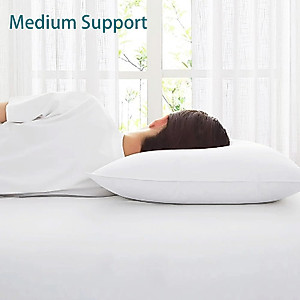 Acteb Pillows Standard Size Set of 2 Pack Bed Basic Sleeping Pillow Medium Supportive & Soft for Side Back Stomach Sleeper 20x26in