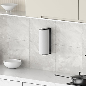 Mbillion Paper Towels Holder Under Cabinet Wall Mount and Self-Adhesive Paper Towel Rack for Kitchen Premium Grade SUS304 Stainless Steel Black