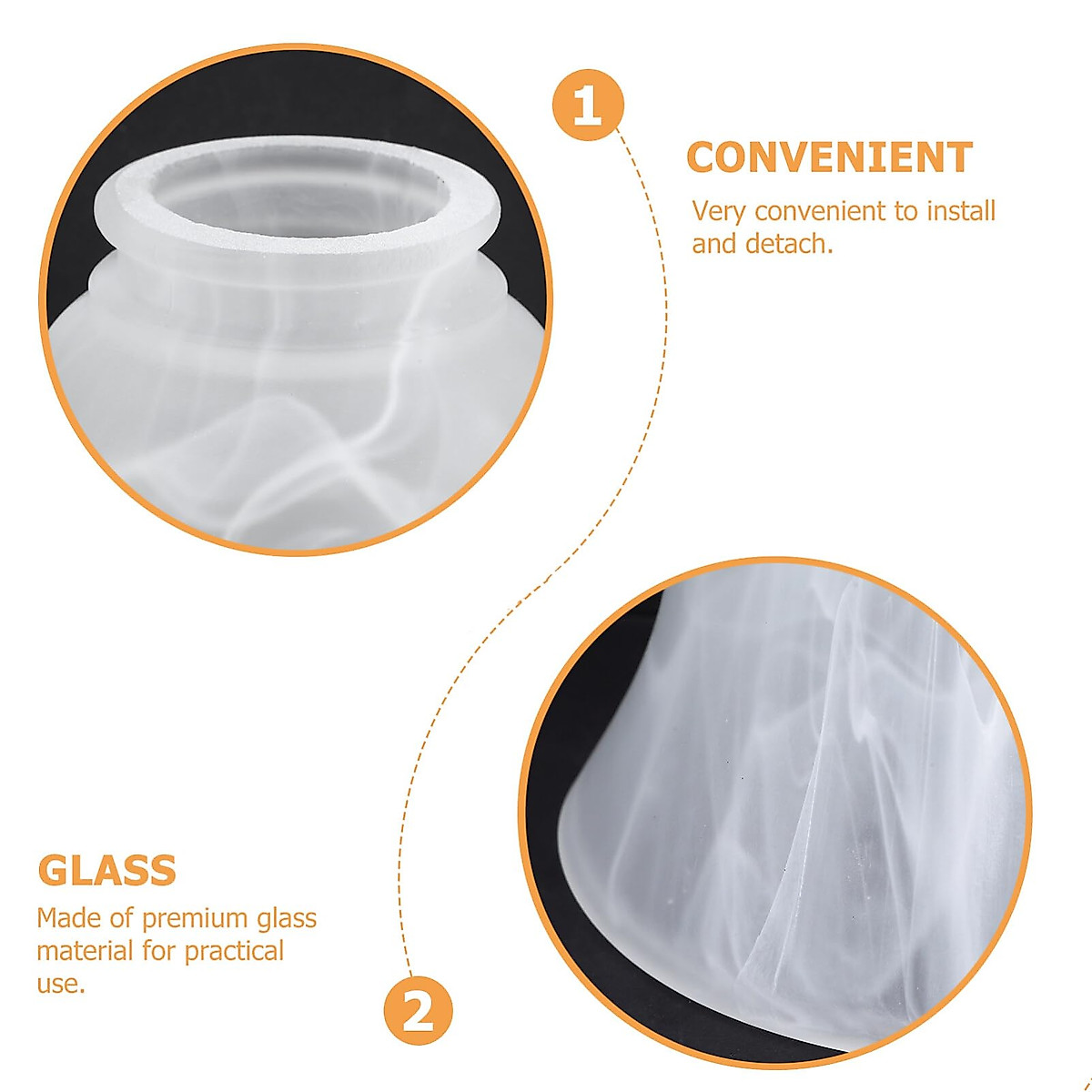 Ceiling Fan Glass Cover Pendant Light Shades Lamp Shades for Chandeliers Chandelier Glass Shade Replacement Glass Shades White Lampshade Hanging Light Shades Light Fixture Covers