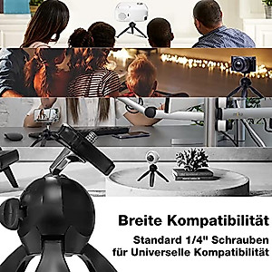 FunFlix Mini Projector DesktopTripod Compatible with Most Mini Projector： DBPOWER, Anker, DR,etc. Projector Stand with 360°Ball Head, Digital Camera Projectors