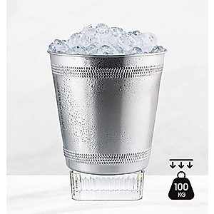 FATMOON Set of 3 Clear Pantry Organizer Bins, Stackable Plastic Food Storage Basket with Handle for Organizers Kitchen Refrigerator Fridge Bathrooms Countertops