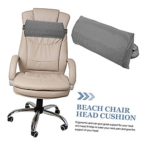 MERRYHAPY Comfortable Deck Chair Headrest Pillow Universal Lounge Chair Accessory Removable Neck Support Cushion for Outdoor and Indoor Use Ideal for Deck Patio and Office Chairs