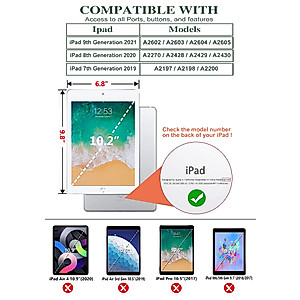 Vimorco Case for ipad 10.2 inch 7th/8th/9th Generation 2019/2020/2021 with Pocket, Multi-Angle Stand, Auto Wake/Sleep,Hand Strap with Pencil Holder for Apple ipad 10.2 (Sunflower)