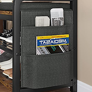 Itaar Hall Tree, Entryway Bench, Coat Rack Shoe Bench, Shoe Storage and Storage Drawer, Soft Cushion and Hanging Rod for Living Room, Bedroom, Rustic Brown