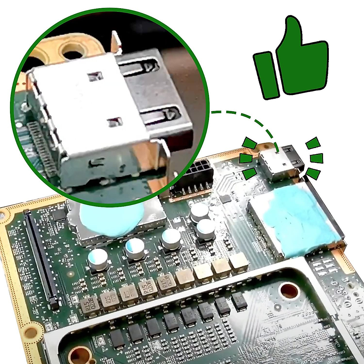 HDMI Port Replacement for Xbox Series X, Display Socket Jack Connector Repair for XSX Console, M1087810-Original OEM Quality