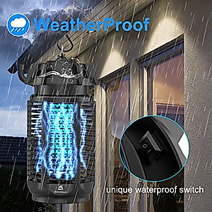 Homesuit Bug Zapper Outdoor and Indoor 20W, 4300V Electric Mosquito Zapper Indoor, Waterproof Outdoor Bug Zapper, Mosquito Trap, Electronic Mosquito Killer, Insect Trap for Home Garage Backyard Patio