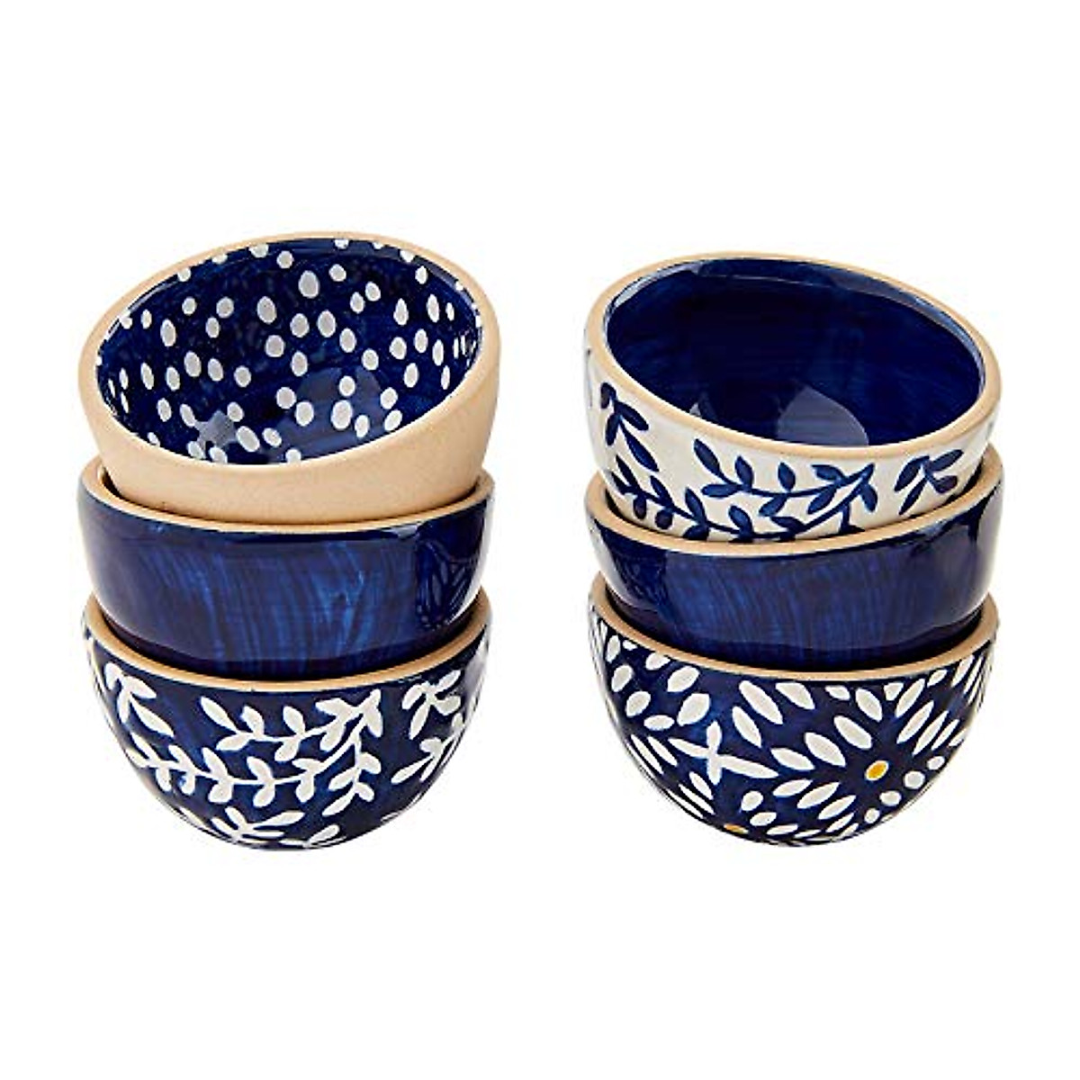 Mud Pie Stacked Dip Set, 2" x 3" dia, White