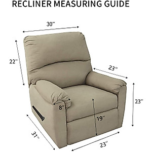 PureFit Super Stretch Recliner Sofa Slipcover with Pocket – Spandex Non Slip Soft Couch Sofa Cover, Washable Furniture Protector with Elastic Bottom for Kids, Pets （Recliner, Black）