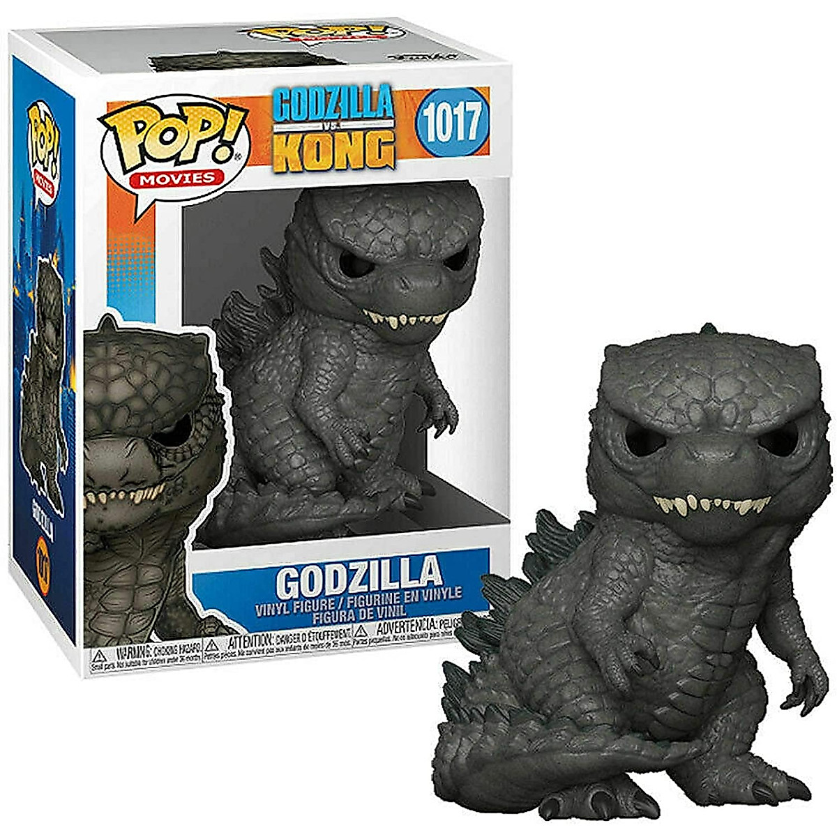 POP Godzilla vs Kong - Godzilla Funko Vinyl Figure (Bundled with Compatible Box Protector Case), Multicolor, 3.75 inches