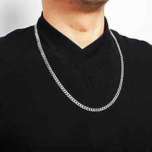 JoycuFF Gifts for Boyfriend Birthday Anniversary Cuban 6MM Stainless Steel Chain Necklace from Girlfriend Chain Hip Hop Jewelry