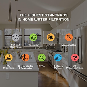 Coldstream Under Counter Water Purification System - Water Filter for Kitchen Sink, Under Counter Water Purifier, Removes PFAs, Provides Clean Water Right from Your Tap