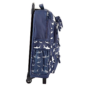 Lillian Vernon Personalized Rolling Luggage for Kids Shark Design, 6 x 15.5 x 23 H