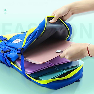 Snow Abonci Vertical Expanding Accordion Folder with 7 Pockets Paperwork Organizer Document Wallet Briefcase Business File Organizer Bag A4 Letter Size Elastic Rope Closure Pink