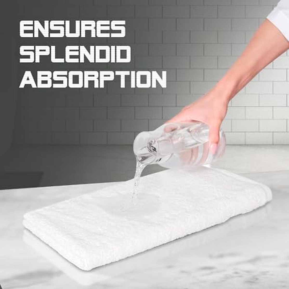 Oakias 100% Cotton Wash Cloths 60 Pack White - 12 x 12 Inches Ring Spun Cotton Facial Towels - Highly Absorbent Quick Dry Spa Towels - Bulk Washcloths Ideal for Scrubbing and Cleaning