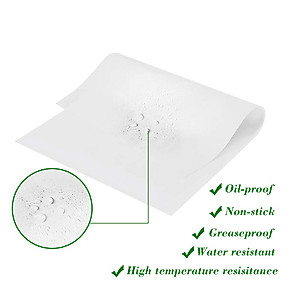 7.5x11.5 Inches Parchment Paper, 100 Pcs Pre-cut Parchment Paper Sheets, Greaseproof Paper Liner for Cooking, Grilling, Steam, Baking Pan, Air Fryer, Steaming