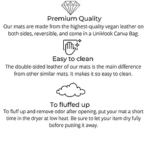 Padded Vegan Leather Portable Changing pad Mat | Play mat Baby Toddler Infant by Uniklook | Reversible | Tummy Time Mat Play Time | Waterproof Baby Infant Floor Mat 16”x30” (Rectangular, Cream)