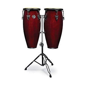 Latin Percussion LPA646-DW Conga Drum Dark Wood / Black