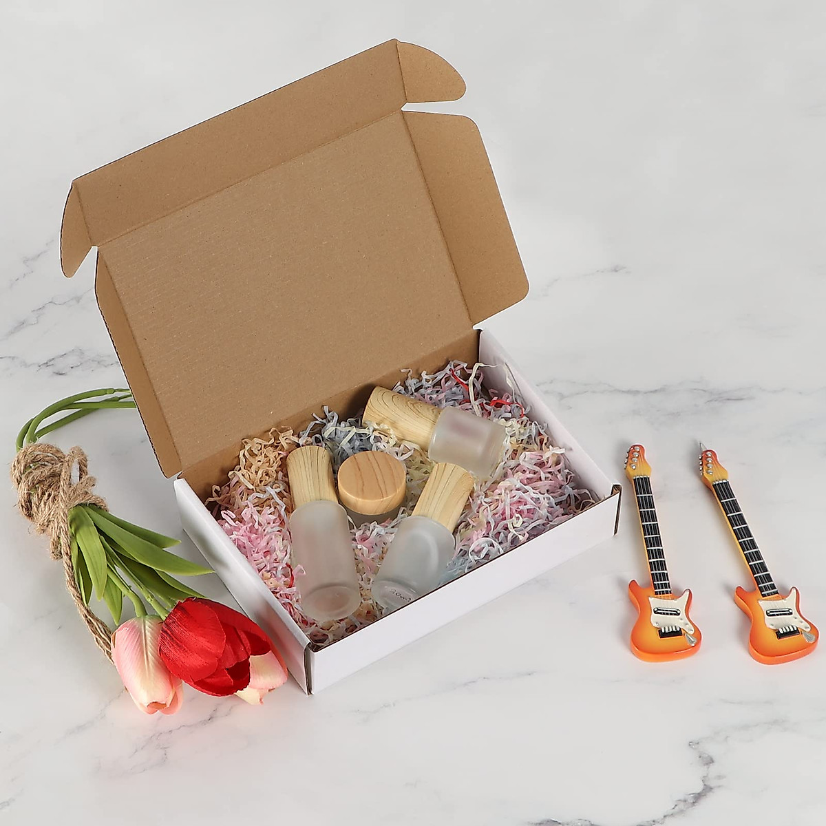 HORLIMER 9x6x2 inches Shipping Boxes Set of 50, White Corrugated Cardboard Box Literature Mailer